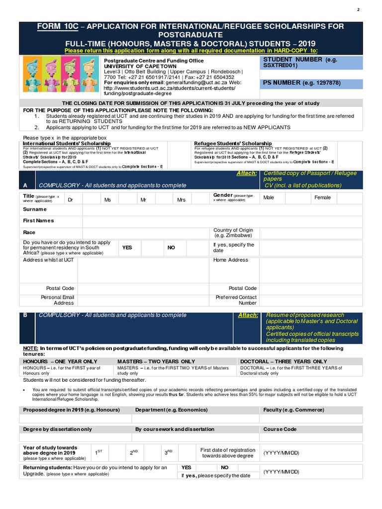 Form 10C 201 9 | PDF | Master's Degree | Postgraduate Education
