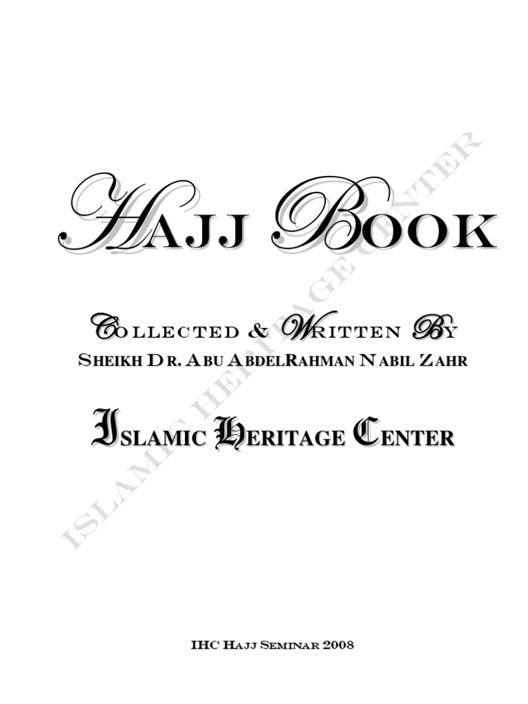 Hajj Book (English) | PDF | Hajj | Sharia