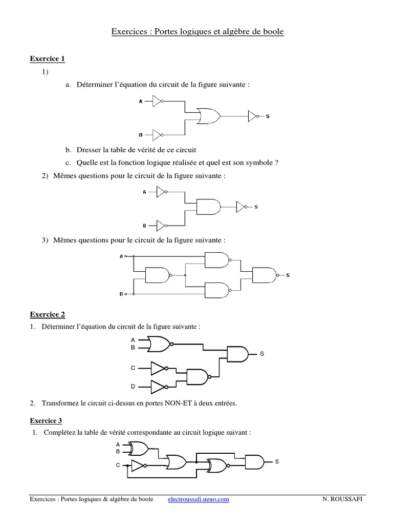 E Algebre | PDF | Algèbre de Boole (logique) | Enseignement des ...