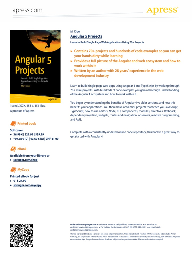 Angular 5 Projects: Printed Book | PDF | Application Software | Computing