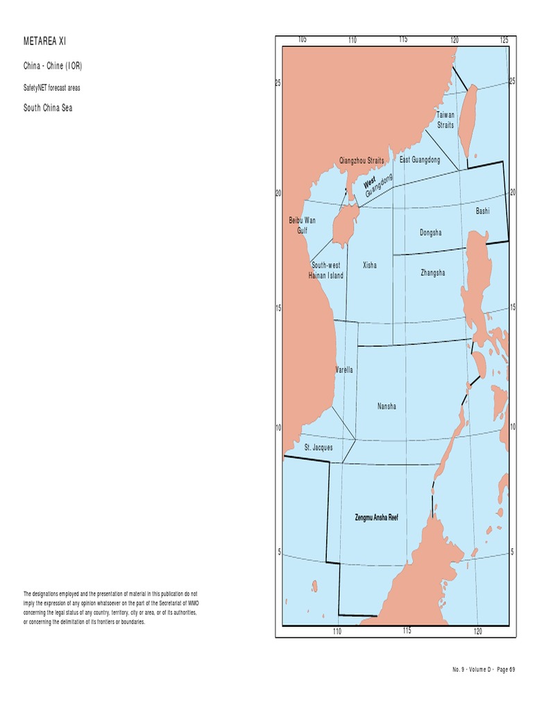 South China Sea METAREA Map | PDF | Weather