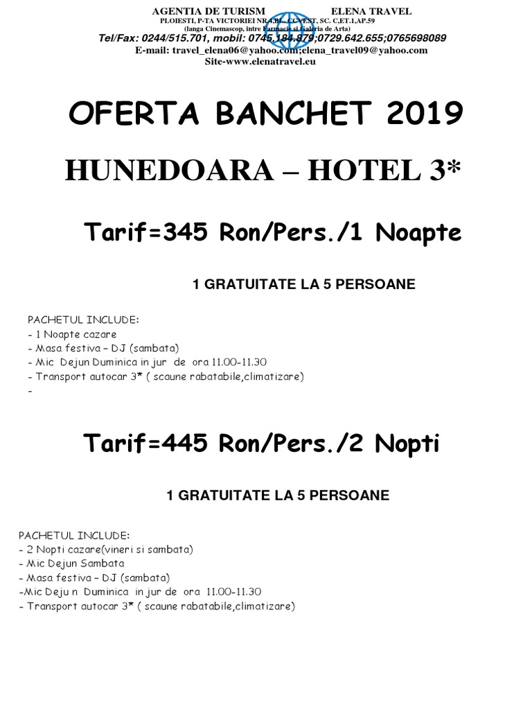 Hunedoara Banchet H.3 PDF | PDF