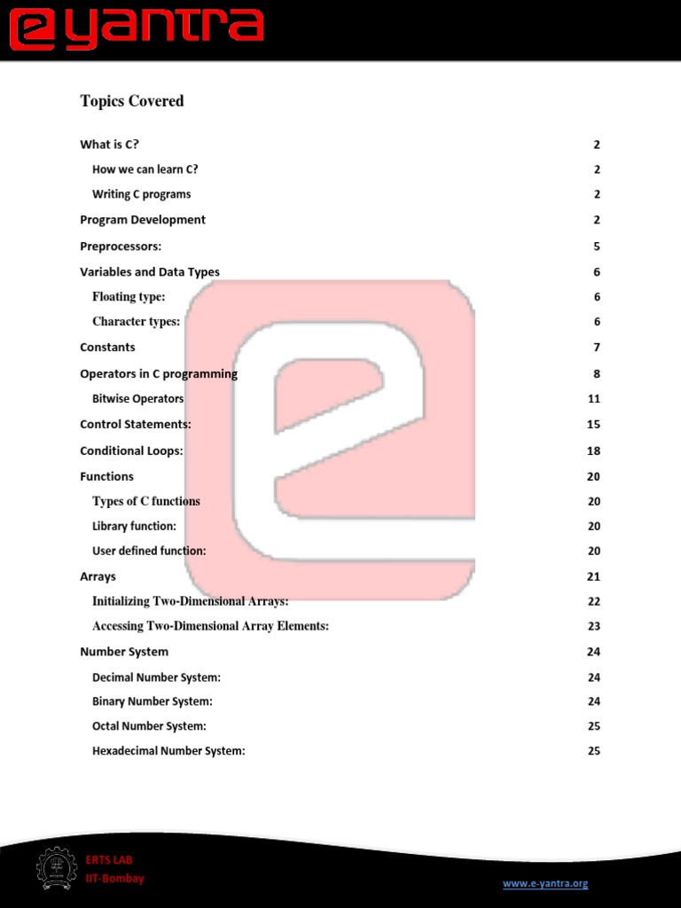Introduction To C Programming Pdf Data Type C Programming Language