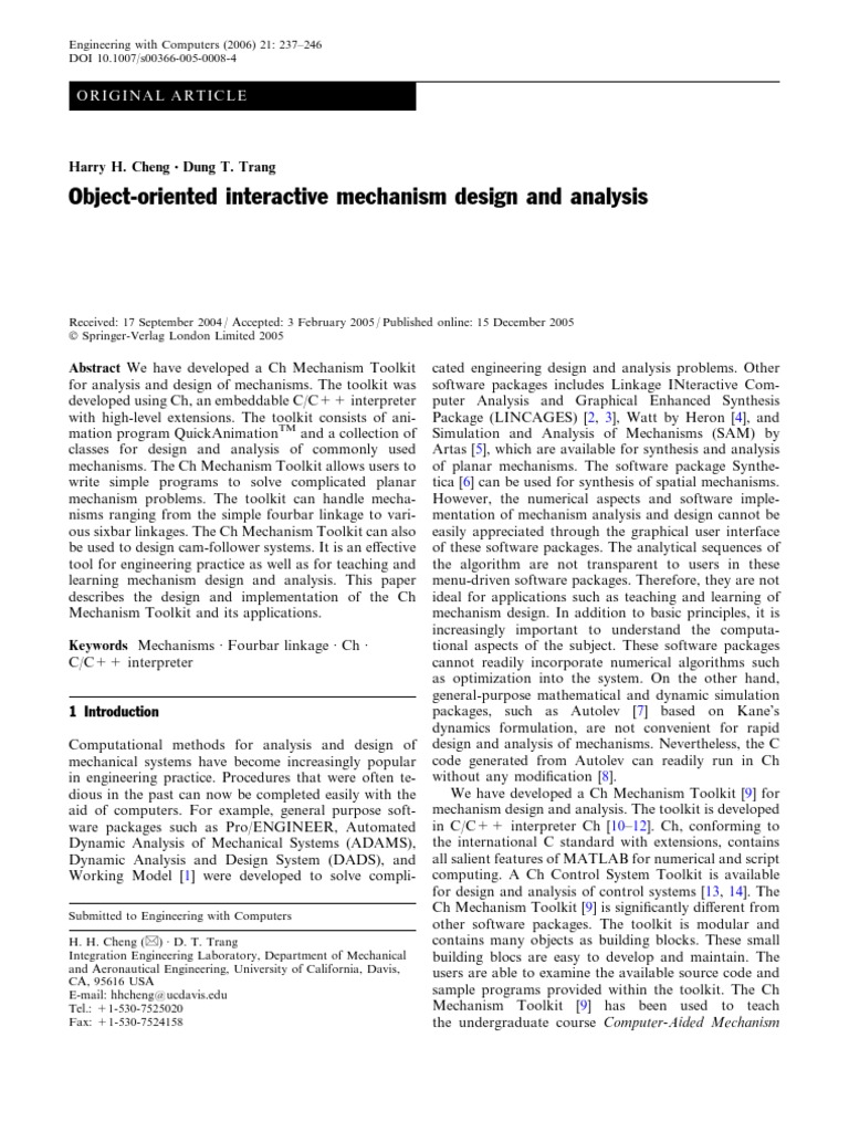 Object-Oriented Interactive Mechanism Design and Analysis ...