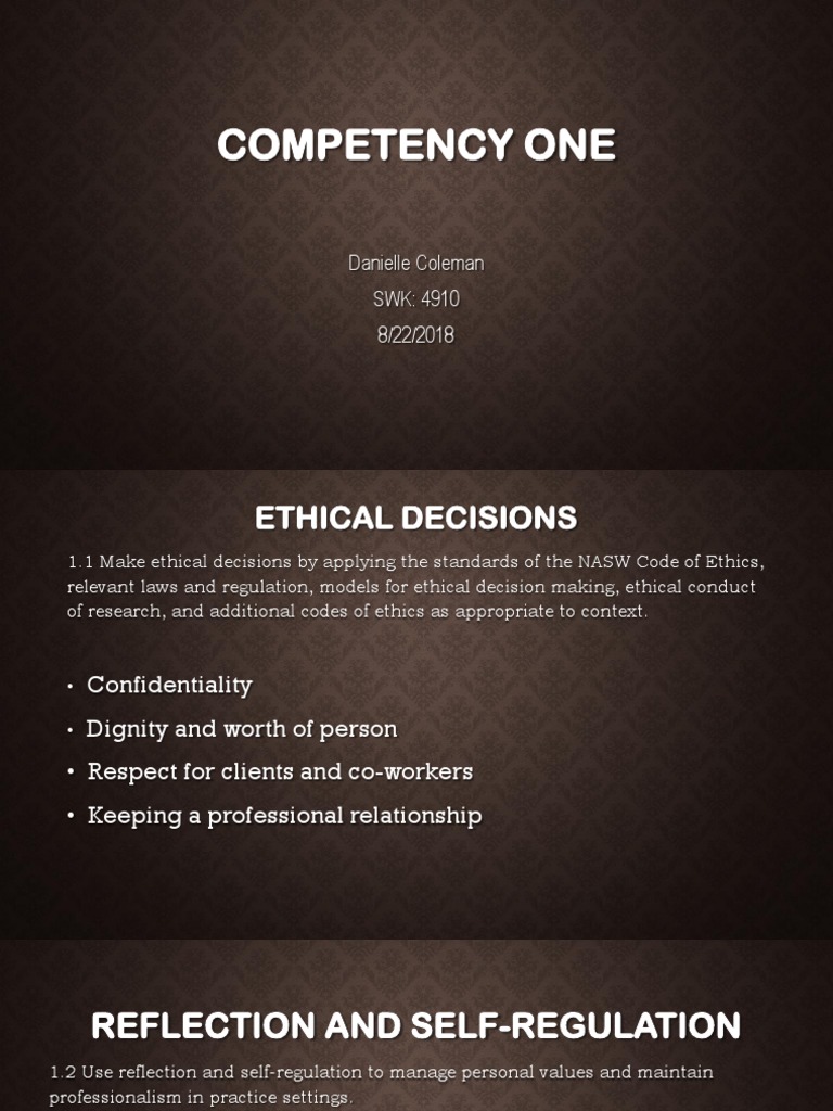 Competency One | PDF