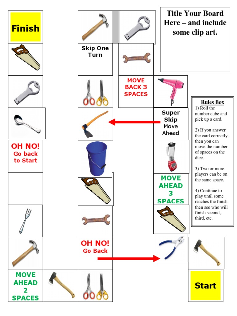 Finish: Title Your Board Here - and Include Some Clip Art | PDF