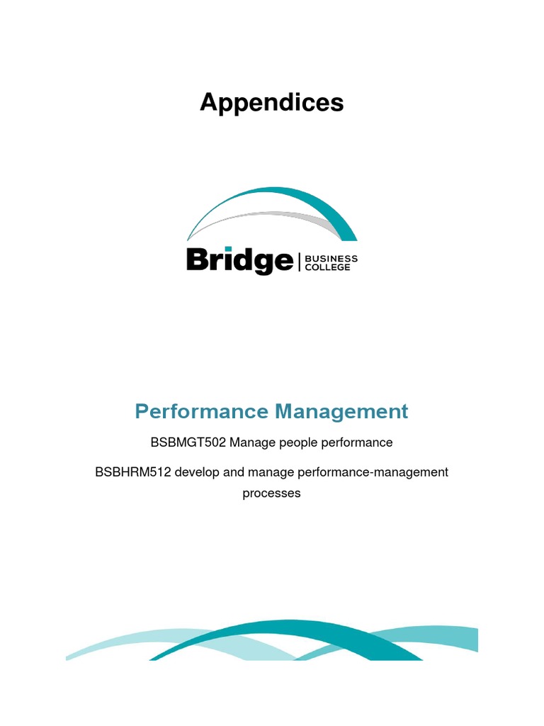 Appendices Performance Management | PDF | Performance Management | Sales