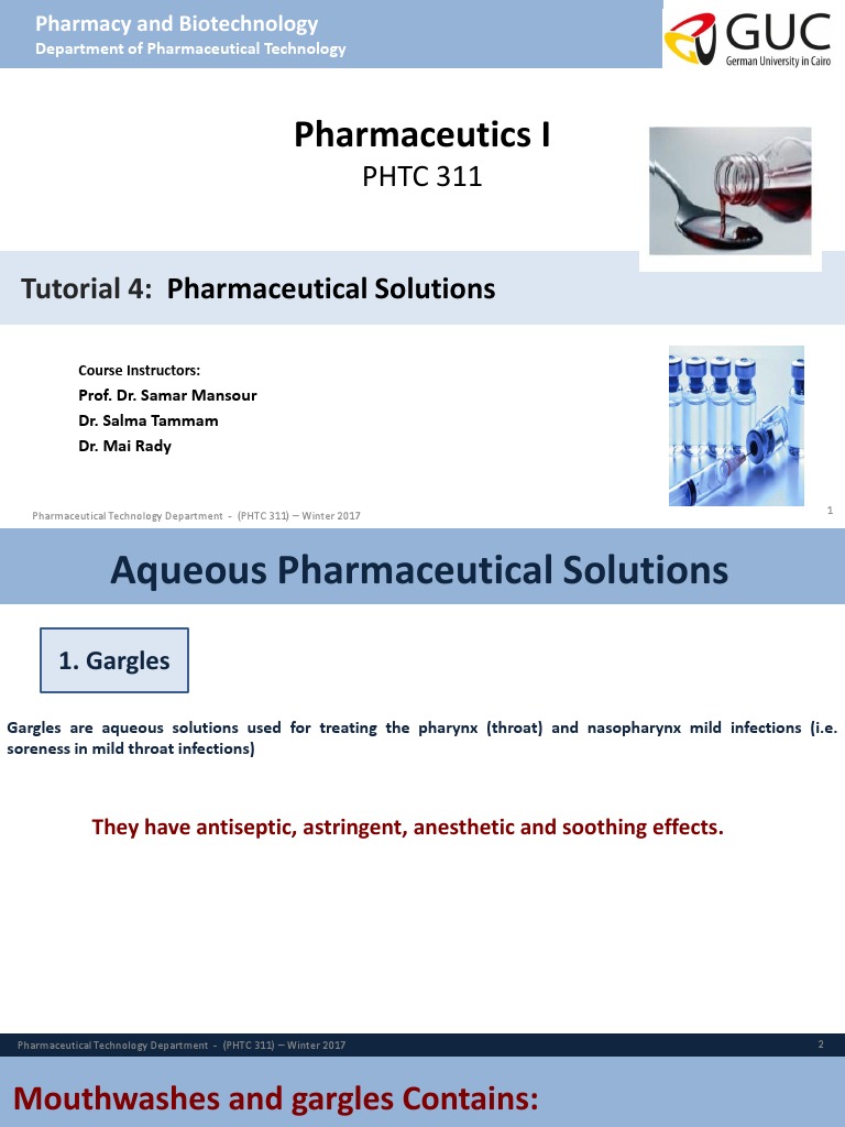 Ceutics Tut 4 | PDF | Chemistry | Chemical Substances