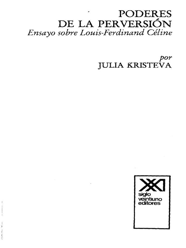 Kristeva Poder de La Perversion | PDF | Mente inconsciente | Neurosis