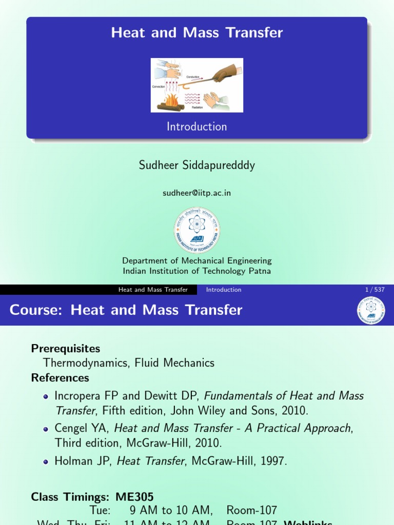 Heat and Mass Transfer | PDF | Thermal Conduction | Heat Transfer