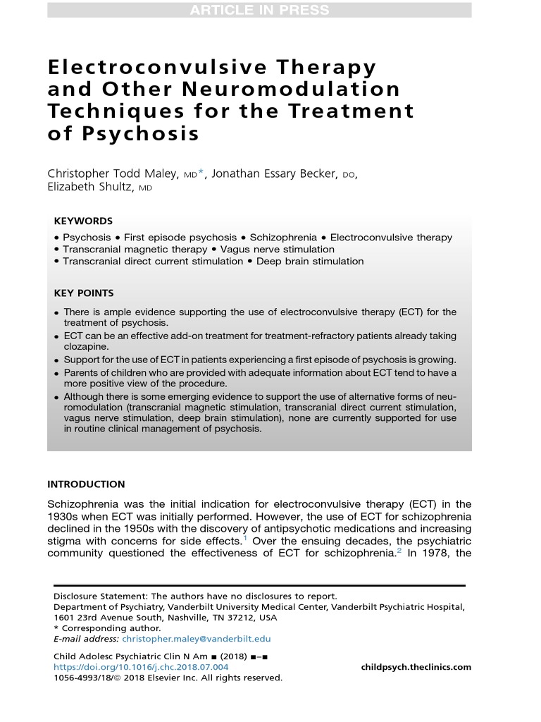 Electroconvulsive Therapy | PDF | Electroconvulsive Therapy | Psychosis