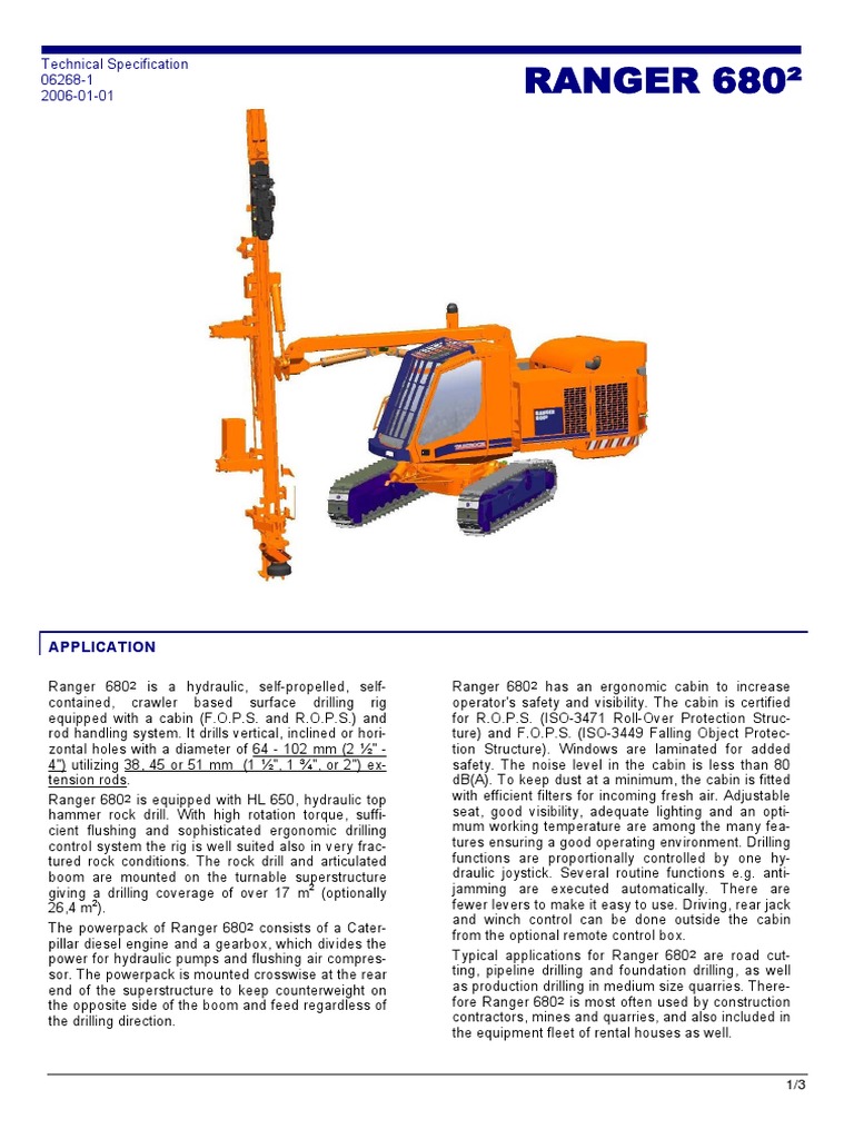 RANGER 680 : Technical Specification 06268-1 2006-01-01 | PDF ...