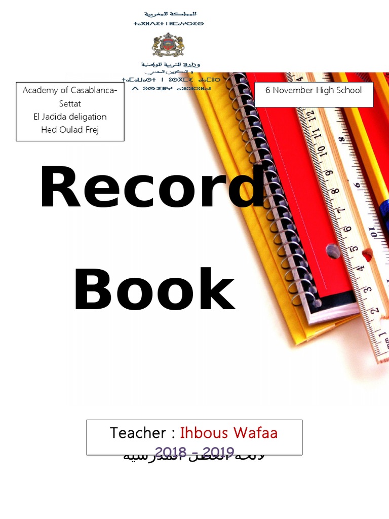 Record Book: ةيسردملا لطعلا ةحائل Teacher | PDF