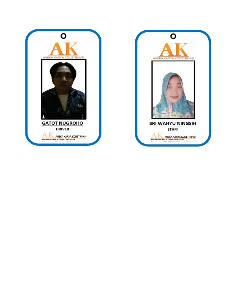Id Card Mas Gatot & Mbak Sri | PDF