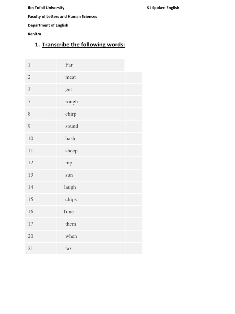 English Phonetics Exercise Guide | PDF