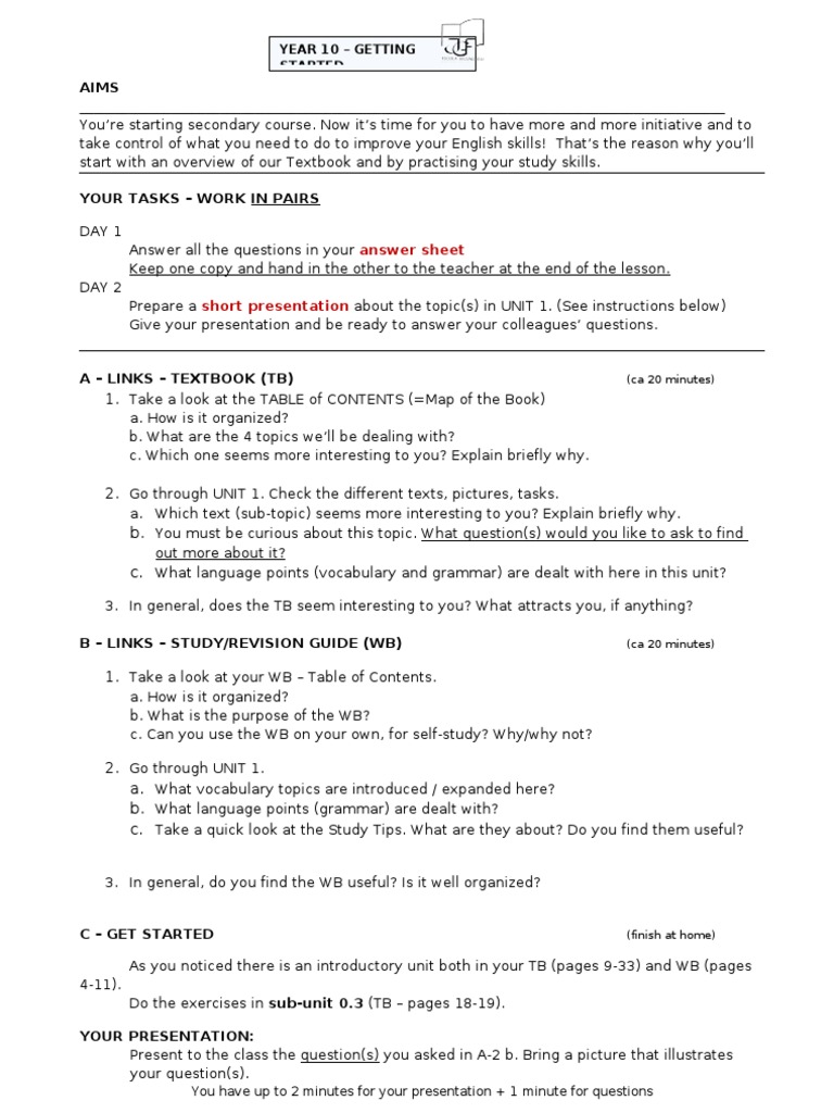 Answer Sheet: Aims | PDF | Question | Textbook