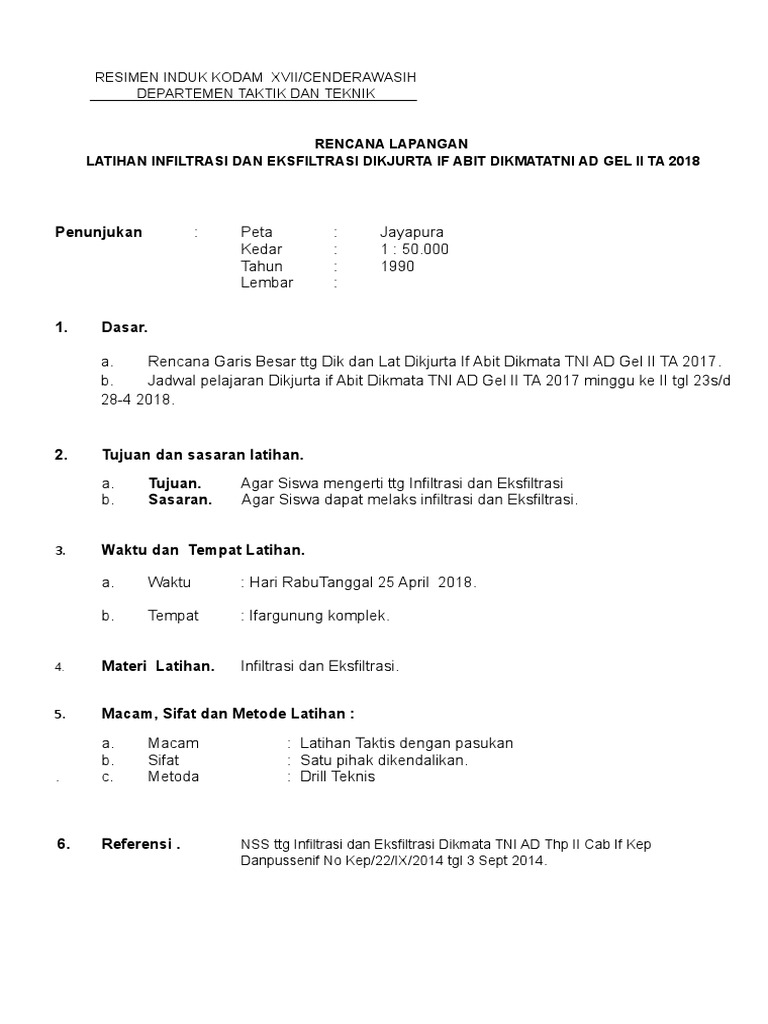 Renlap Infil Eksfil | PDF