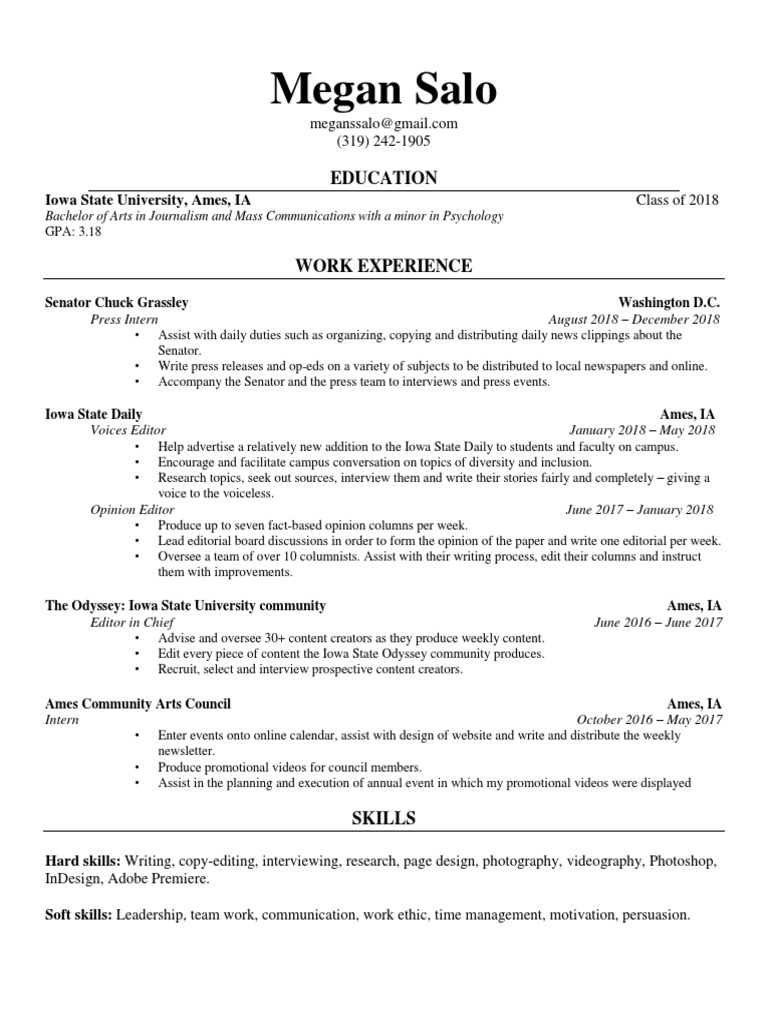 Megan Salo Resume | PDF | Editing | Copy Editing Megan Salo Resume | PDF | Editing | Copy Editing