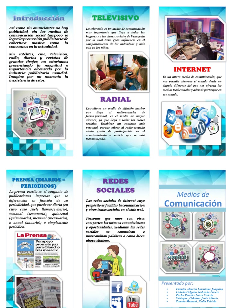 Tríptico sobre Medios de Comunicación | PDF | Medios de comunicación ...