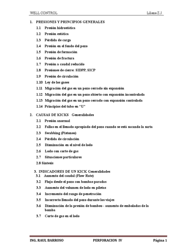 Libro de Well Control RBS | Descargar gratis PDF | Gases | Presión