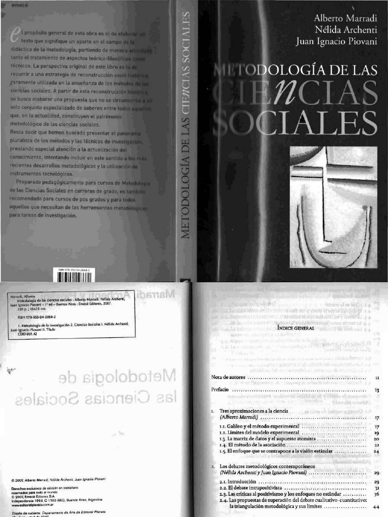 Marradi Archenti y Piovani - Metodología de Las Ciencias Sociales - 01 - 0001 | PDF
