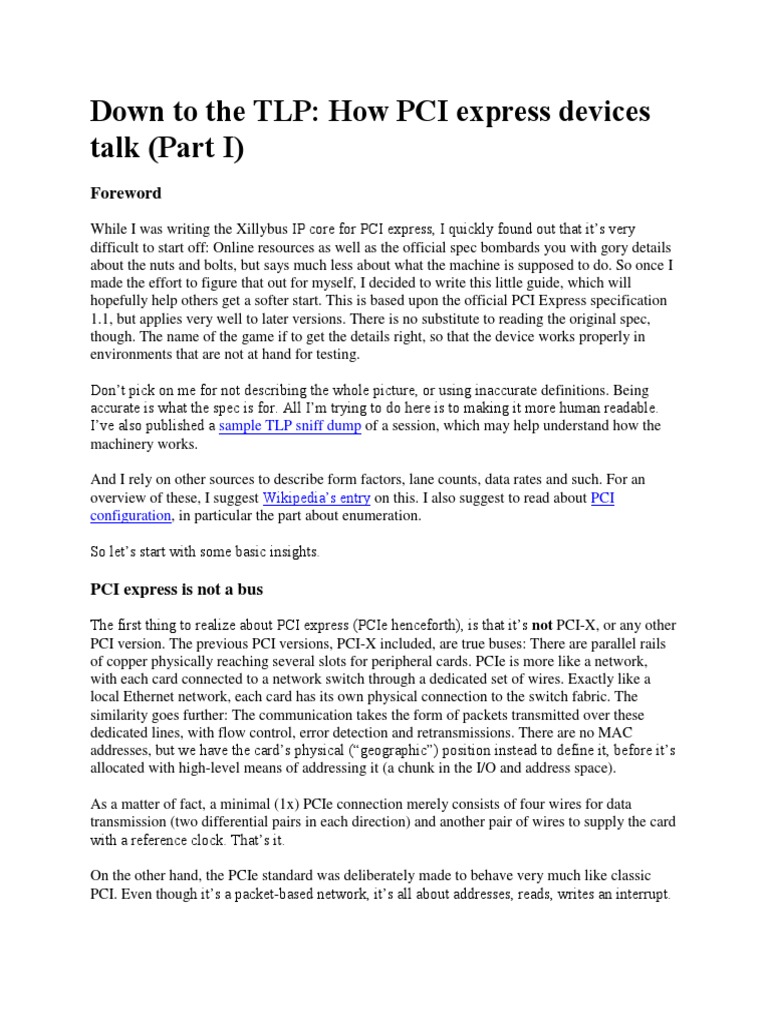 Pci Read and Write | PDF | Network Packet | 64 Bit Computing
