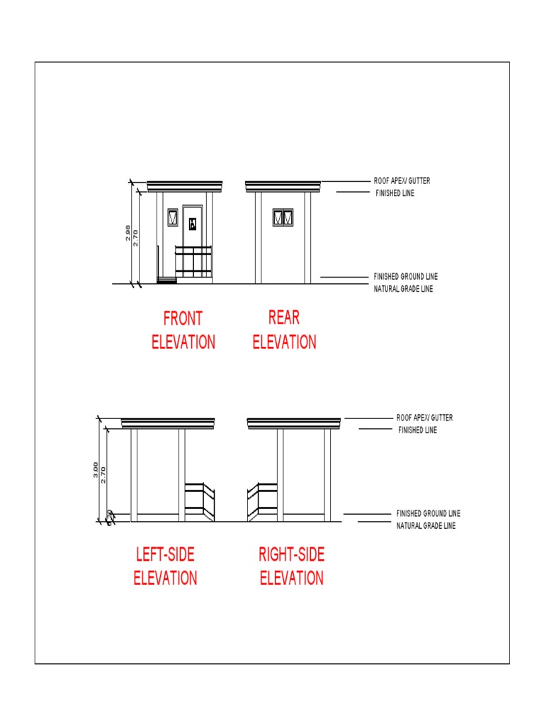 Front Elevation Rear Elevation: Finished Line Roof Apex/ Gutter | PDF