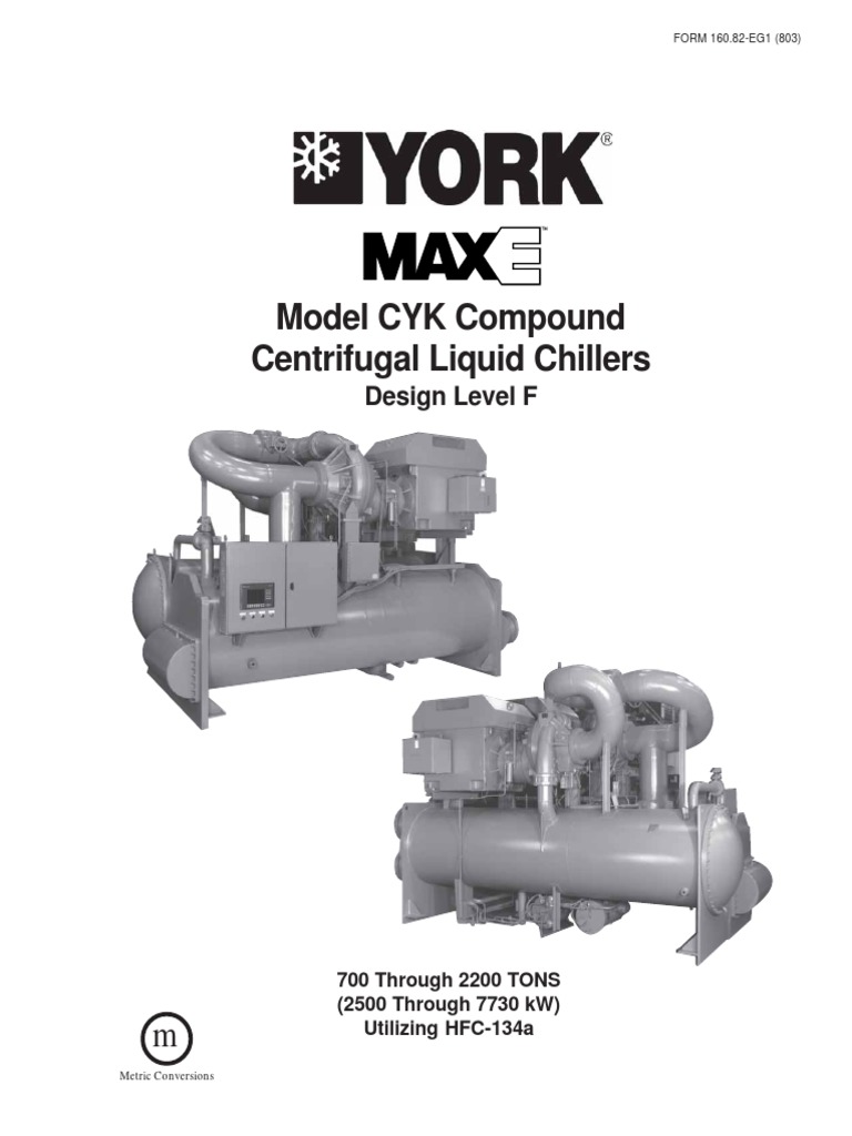 Model CYK Compound Centrifugal Liquid Chillers: Design Level F | PDF ...