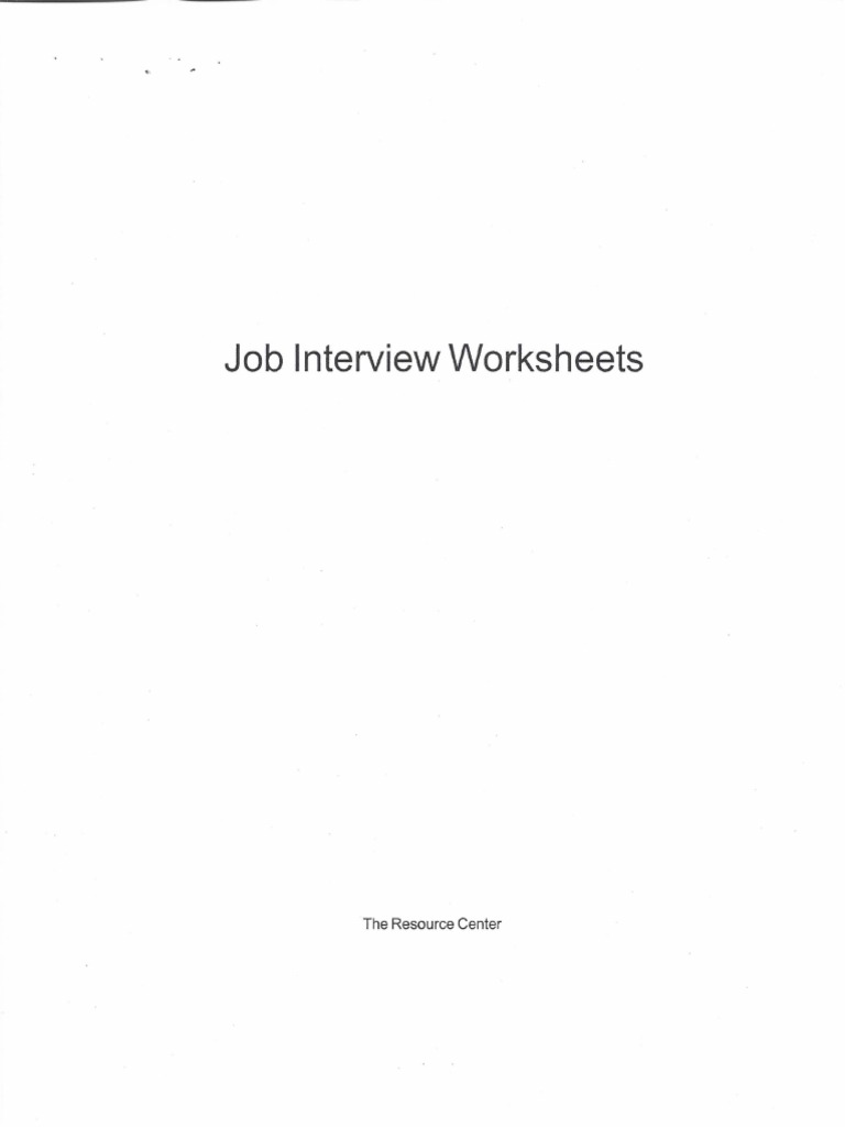 26 Job Interview Worksheets | PDF | Job Interview | Address (Geography)