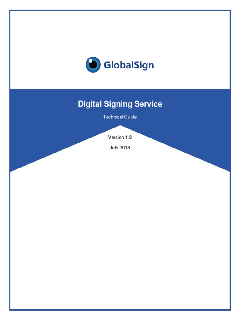 GlobalSign Digital Signing Service Guide 1.3 | PDF | Public Key ...
