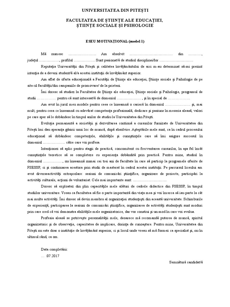 Eseu Motivational | PDF