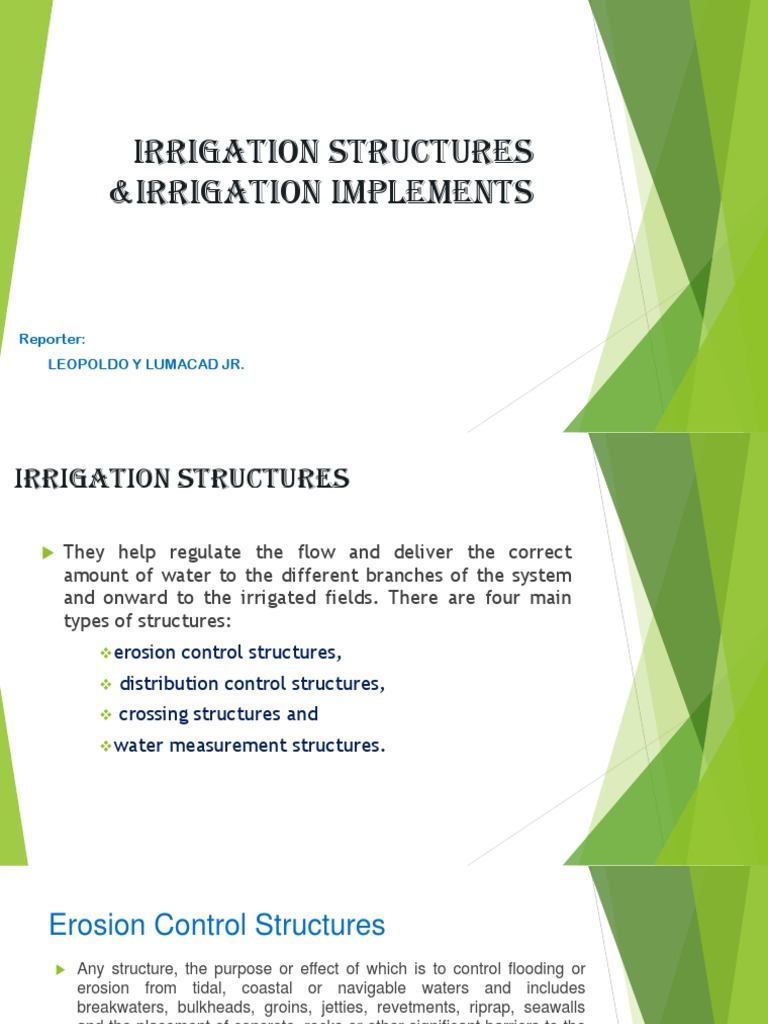Irrigation Structures &irrigation Implements | PDF | Irrigation | Flow ...