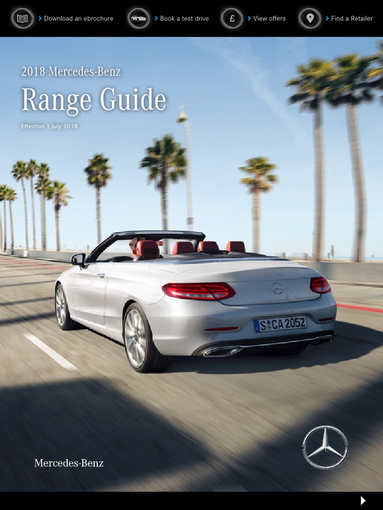 2018 Mercedes-Benz Car Range Guide | PDF | Fuel Economy In Automobiles ...