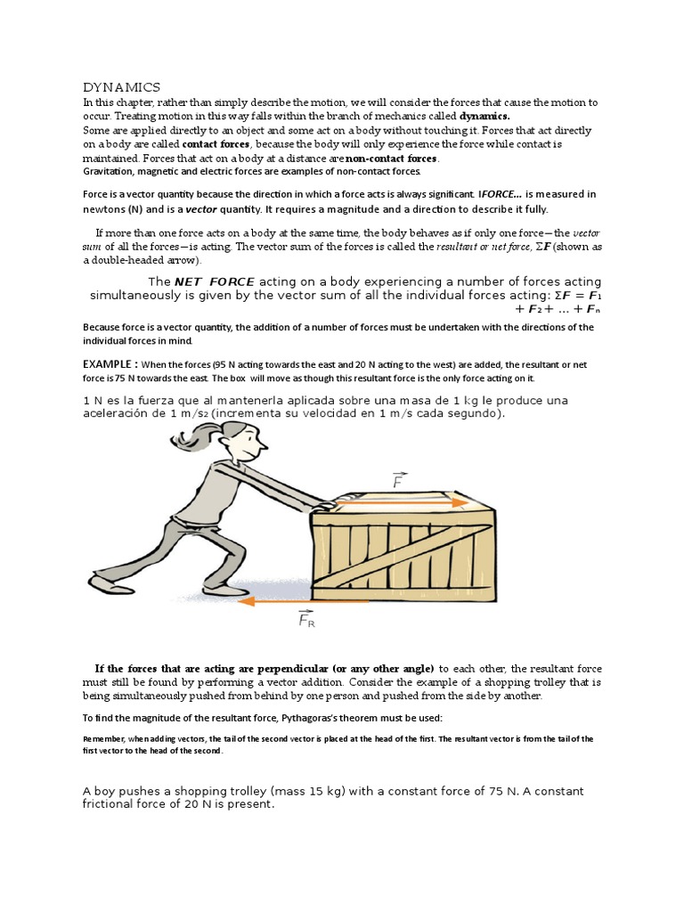 Dynamics: Example | PDF | Acceleration | Force