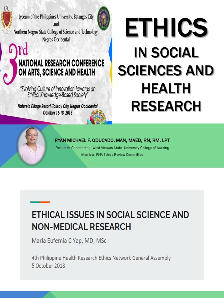 Ethics in Social Sciences and Health Research - Final | PDF | Social ...
