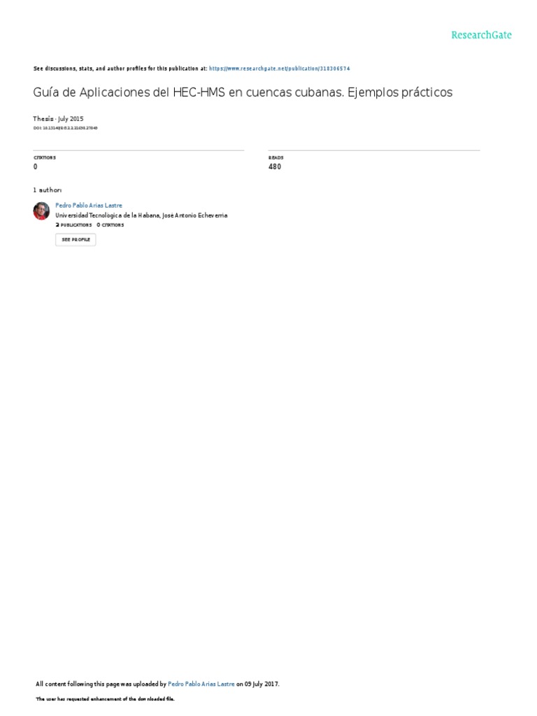 Ejemplo de Hec Hms Ras | PDF | Hidrología | Simulación