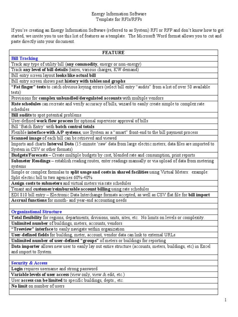 RFI RFP Template | PDF | Invoice | Electronic Data Interchange