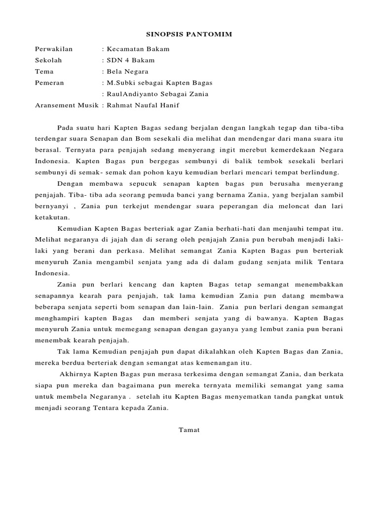 Sinopsis Pantomim | PDF