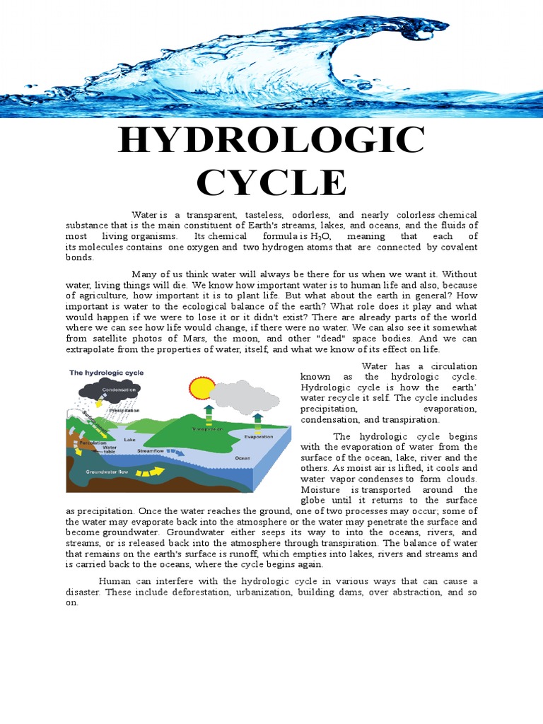 Report Text: Hydrologic Cycle | PDF | Water Cycle | Hydrology