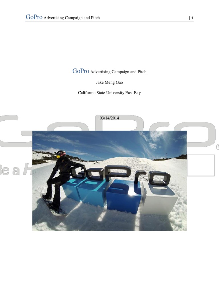 Gopro Campaign and Pitch | Download Free PDF | Advertising | Mass Media