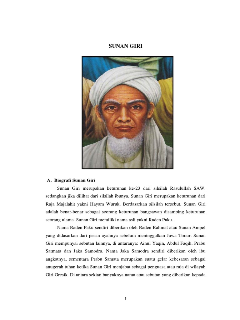 Makalah Sunan Giri | PDF