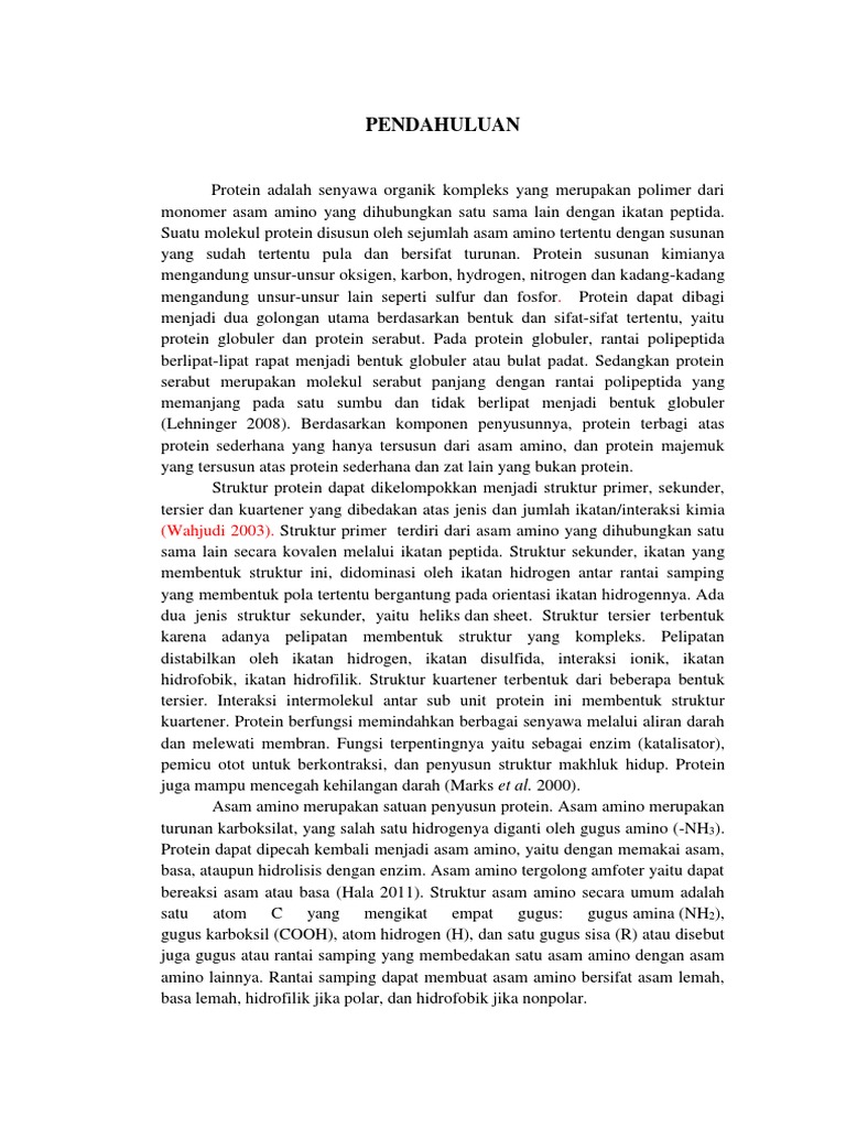 Protein Adalah Senyawa Organik Kompleks Berbobot Molekul Tinggi Yang ...