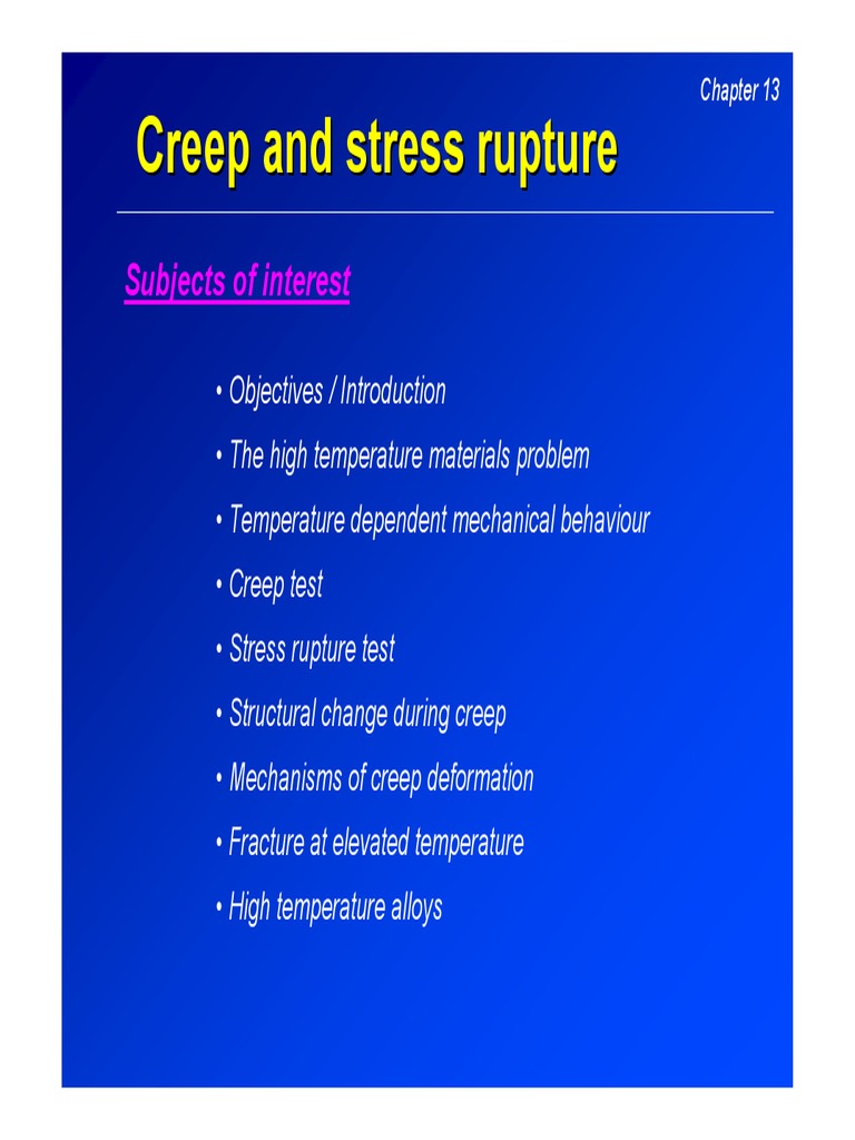 Creep | PDF | Creep (Deformation) | Deformation (Engineering)