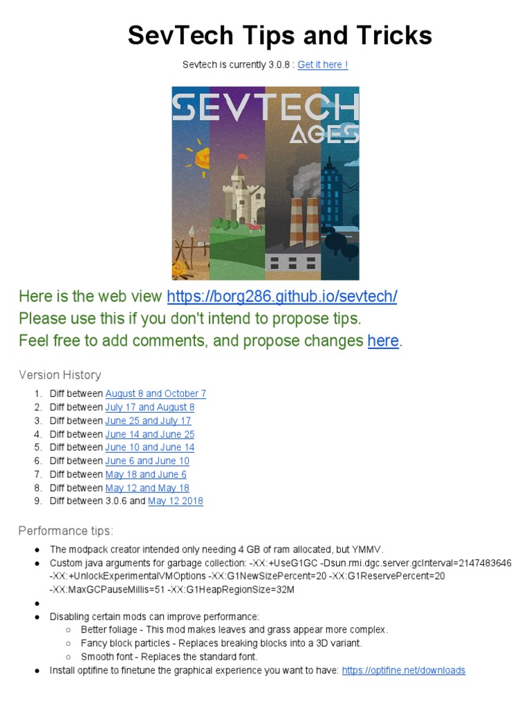 SevTech Tips and Tricks | Download Free PDF | Foods | Nature
