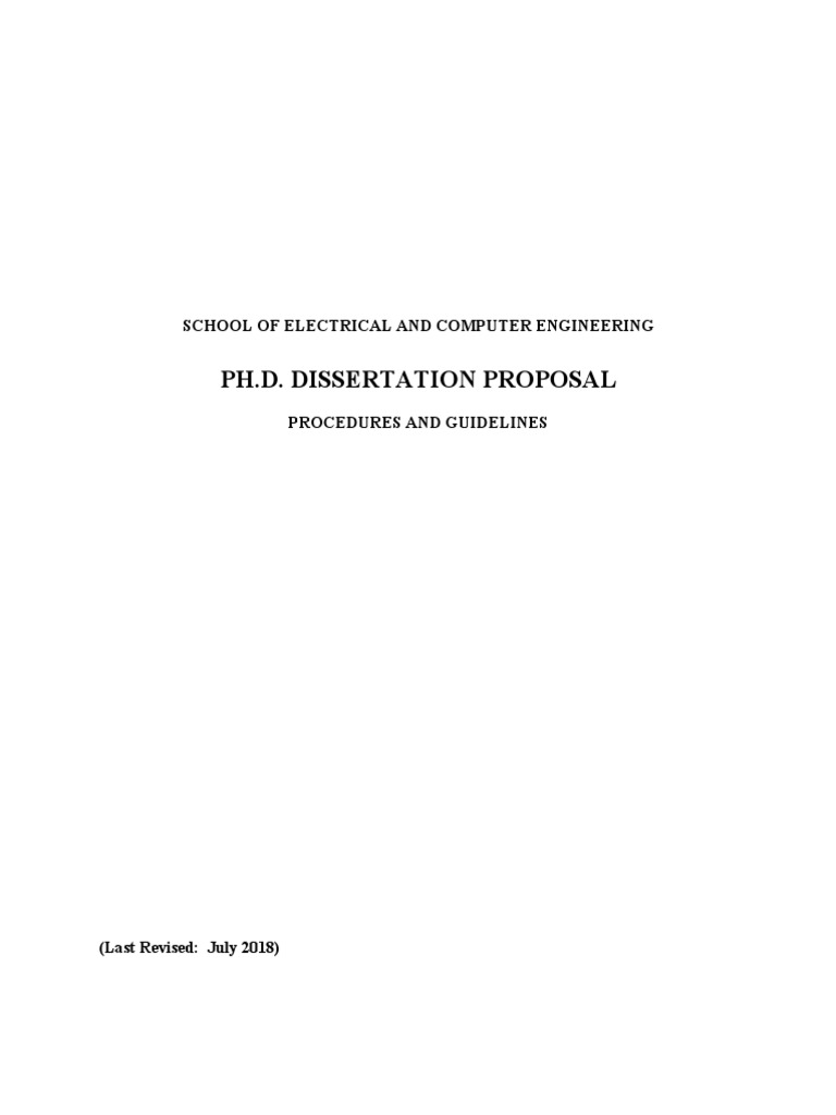 Ph.D. Dissertation Proposal: School of Electrical and Computer Engineering | PDF | Thesis ...