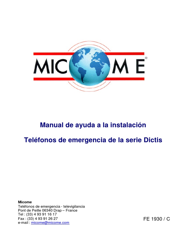Micome Series Dictis (Original) | PDF | Relé | Teléfono