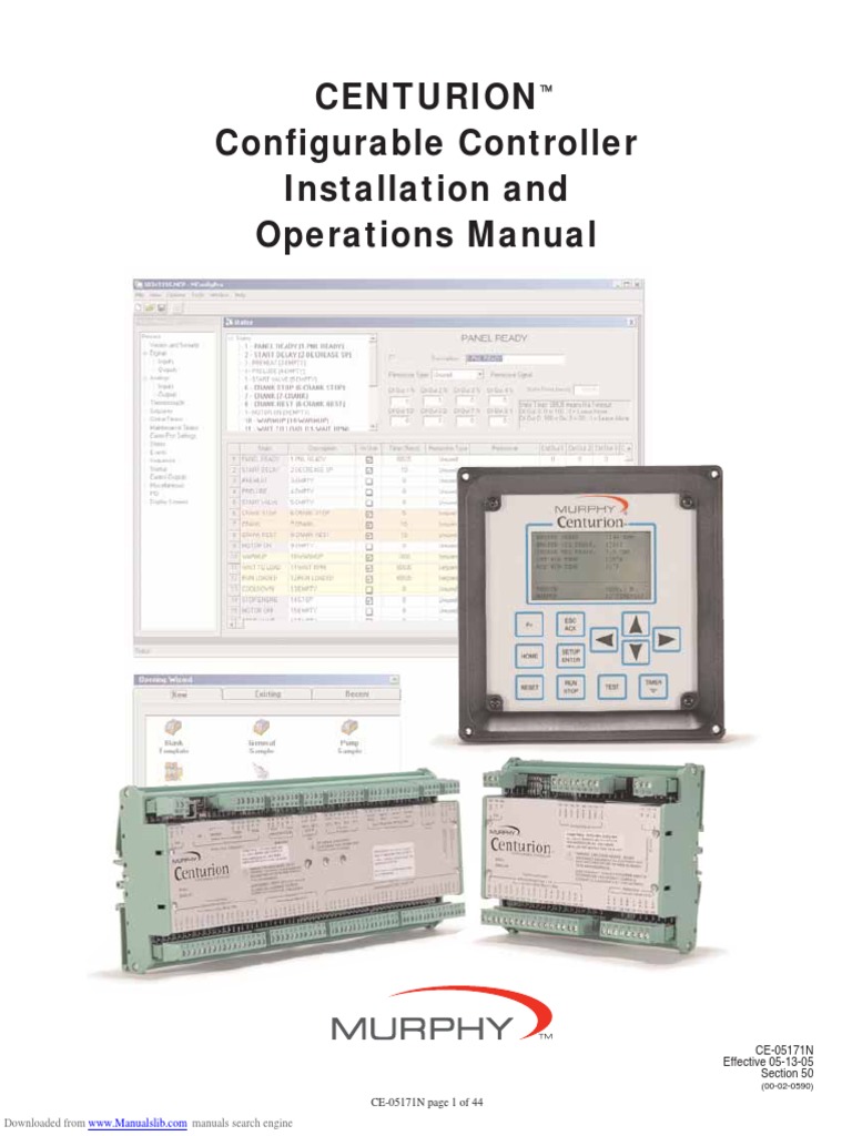 Centurion Configurable Controller Installation and Operations Manual | PDF | Electrical ...