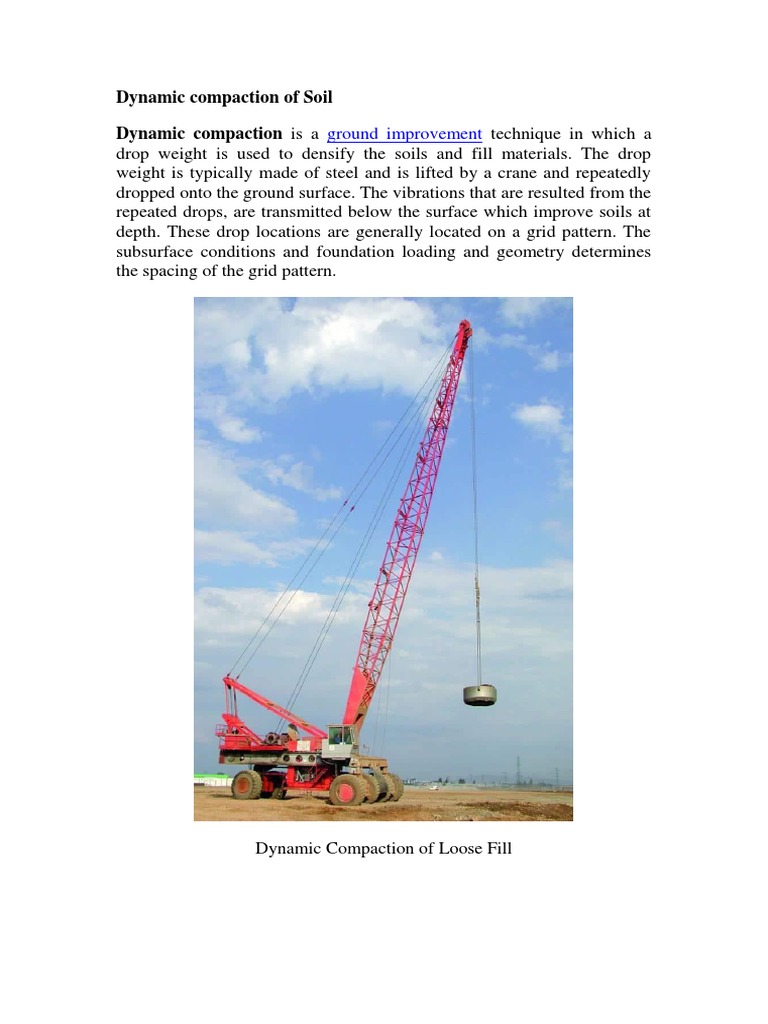Dynamic Compaction of Soil | PDF | Soil | Materials
