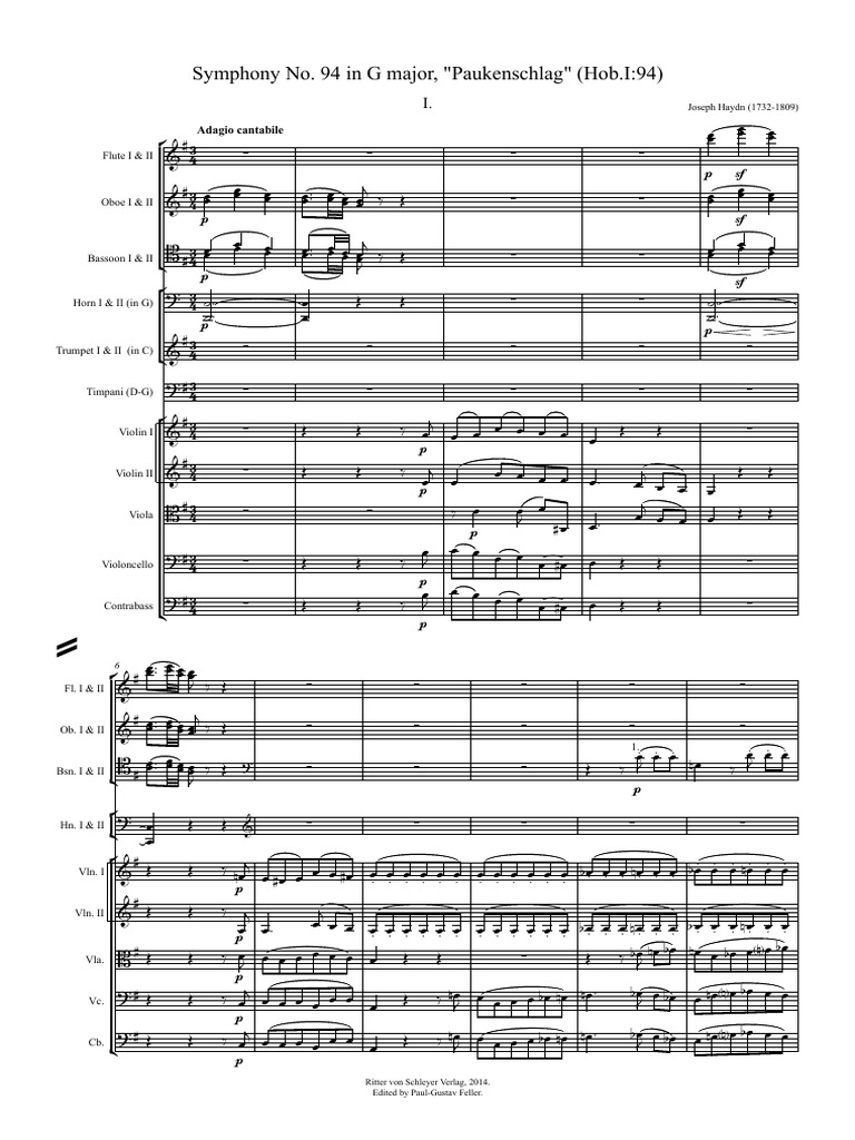 Haydn Symphony 94 | PDF | Symphony | Orchestral Music