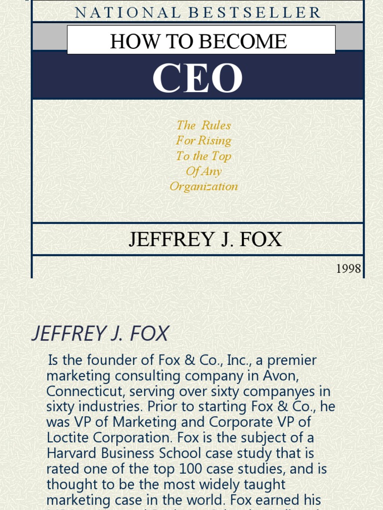 How To Become CEO | PDF